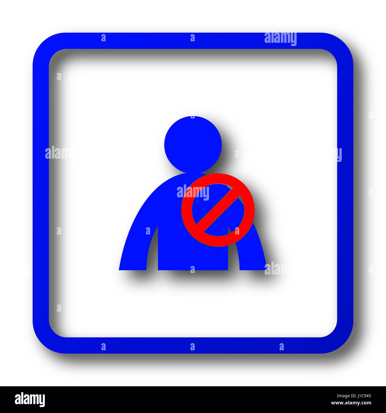 User offline icon. User offline website button on white background ...