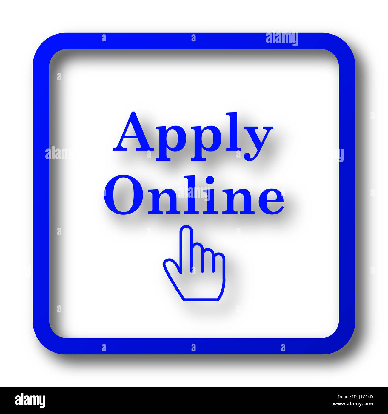 Apply online icon. Apply online website button on white background ...