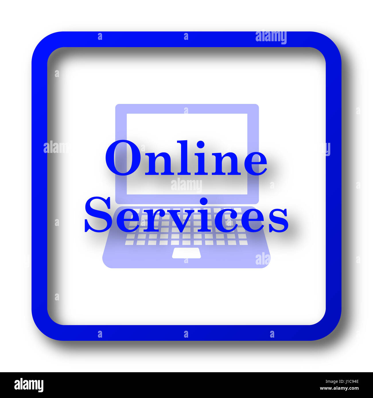 Online services icon. Online services website button on white ...
