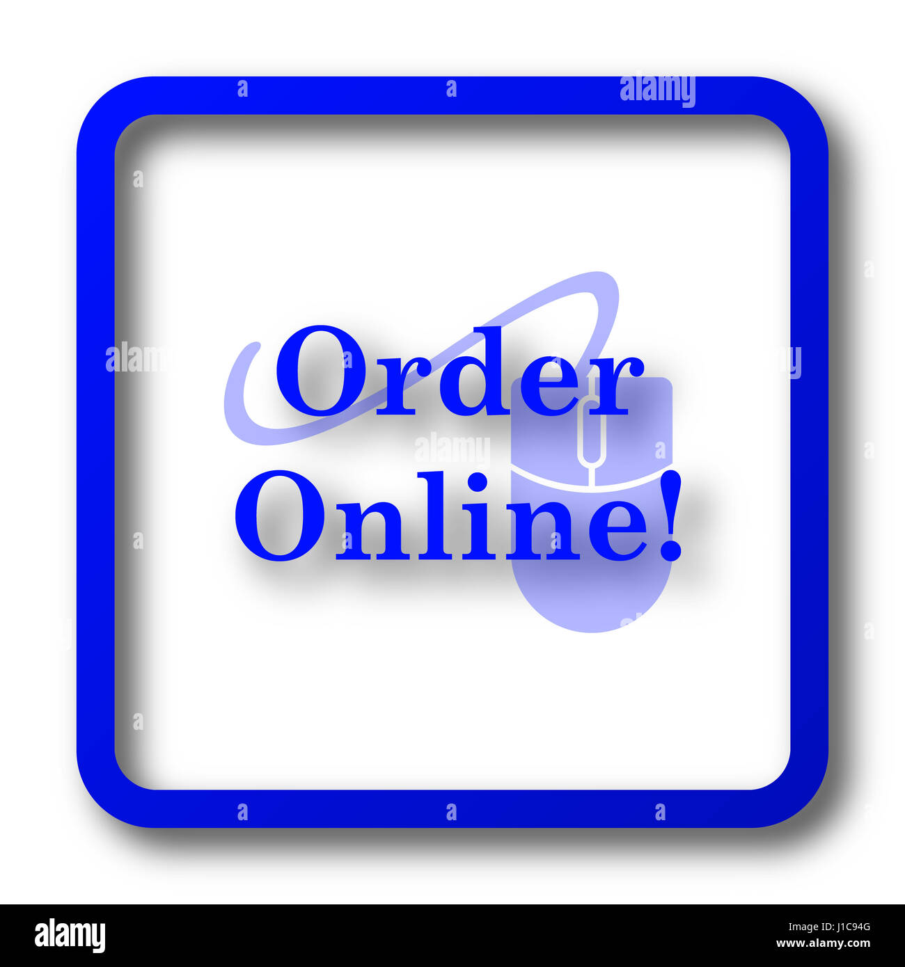 Order online icon. Order online website button on white background Stock Photo - Alamy