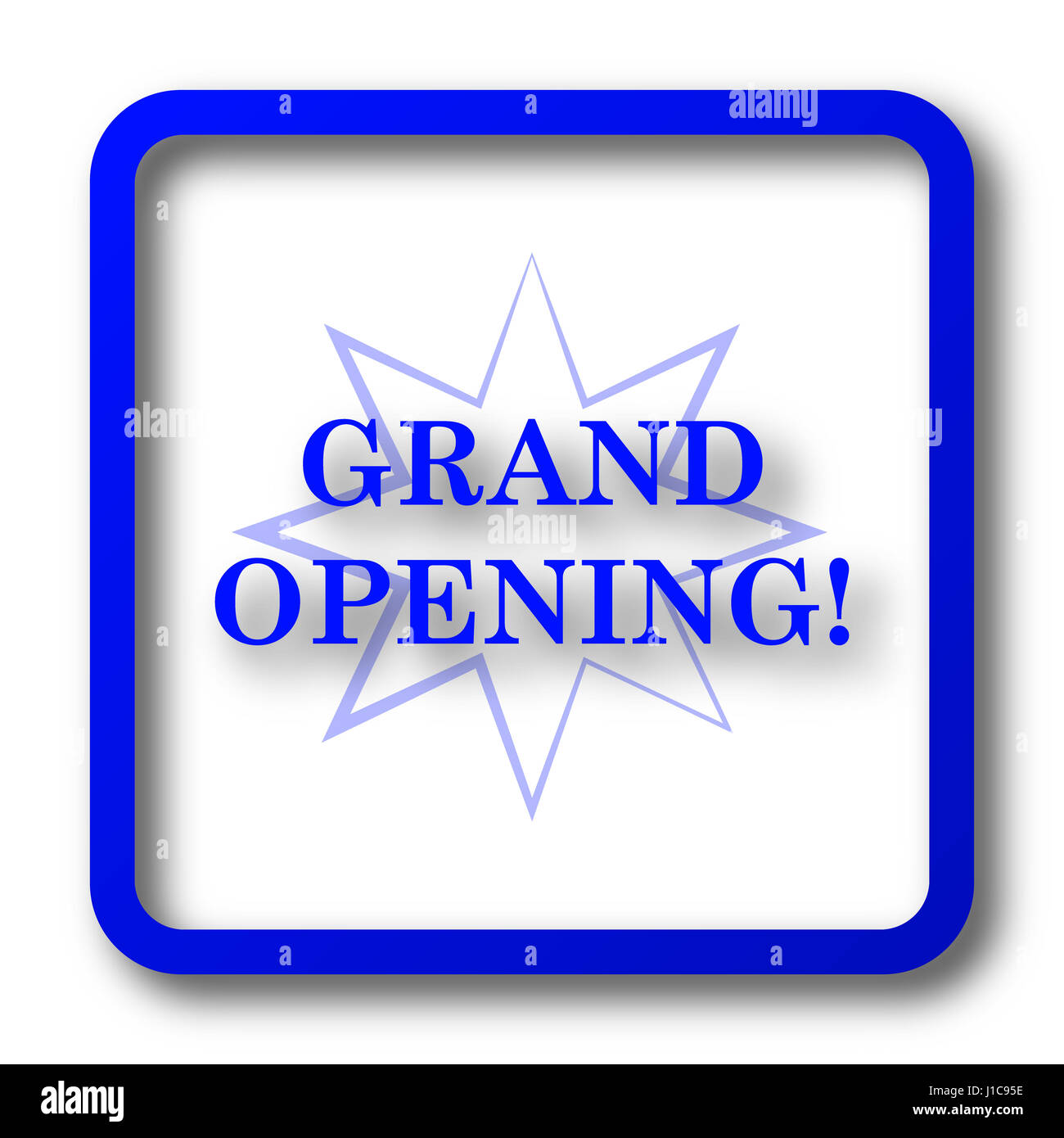 Grand opening icon. Grand opening website button on white background ...