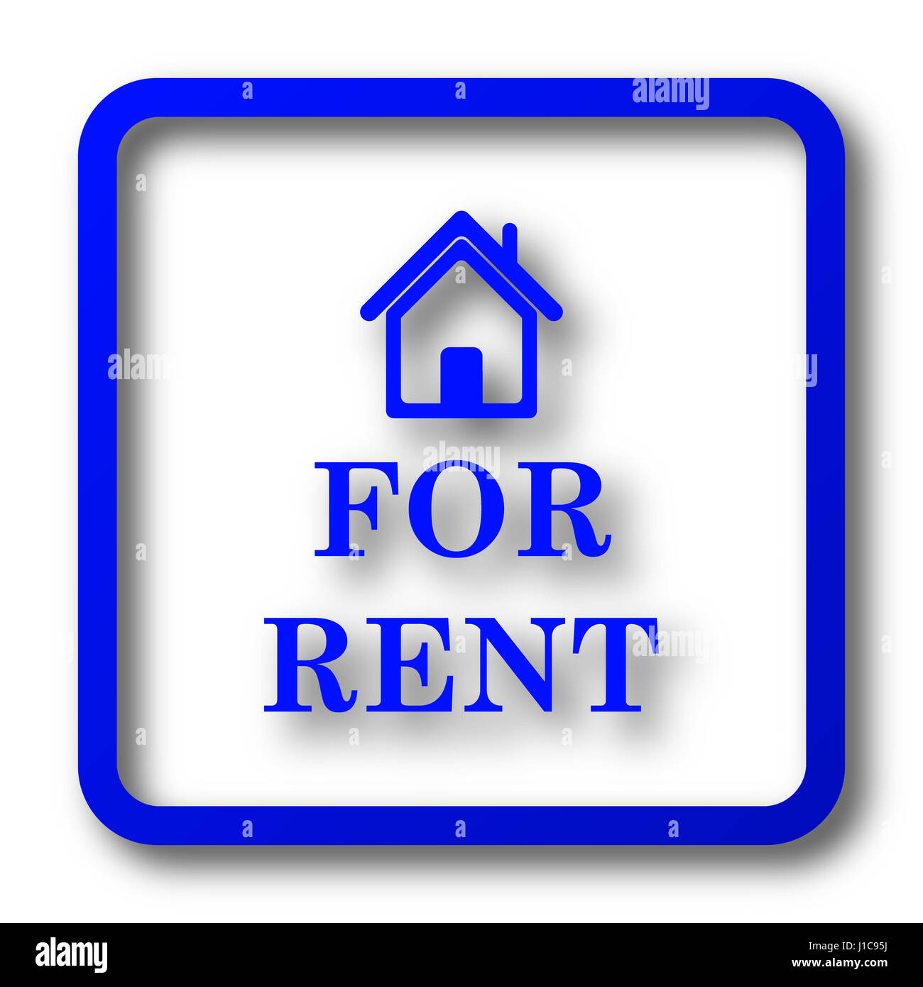 For rent icon. For rent website button on white background Stock Photo ...