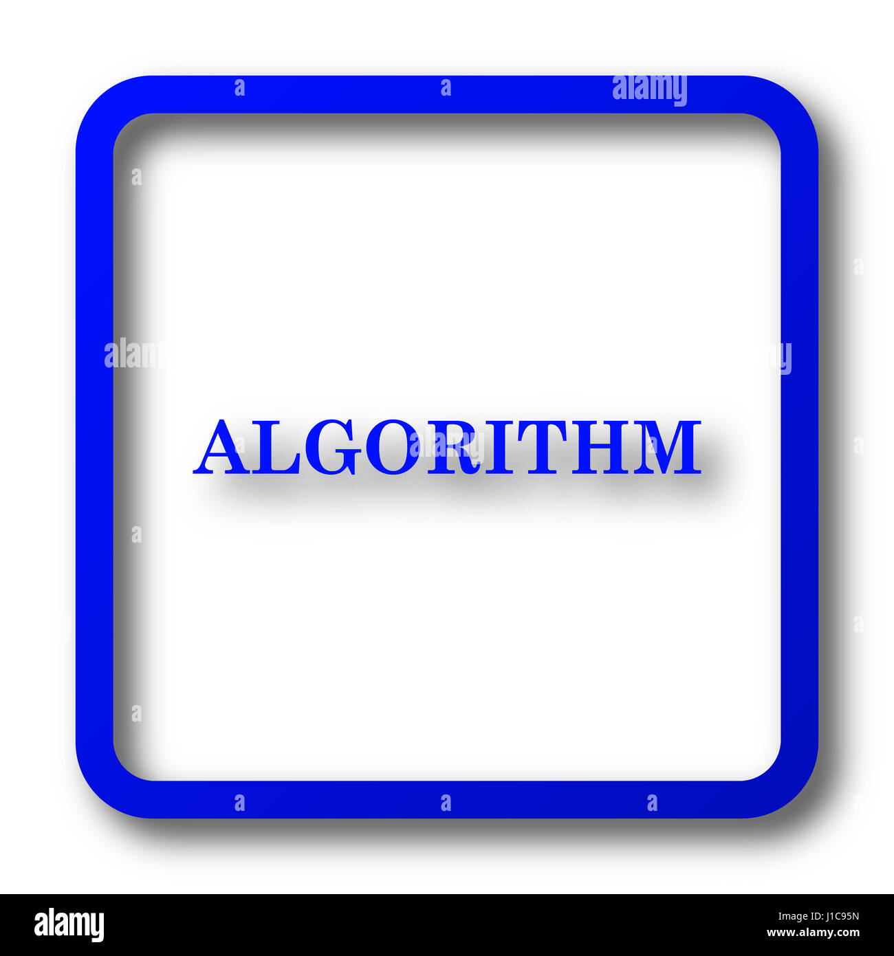 Algorithm Icon Algorithm Website Button On White Background Stock