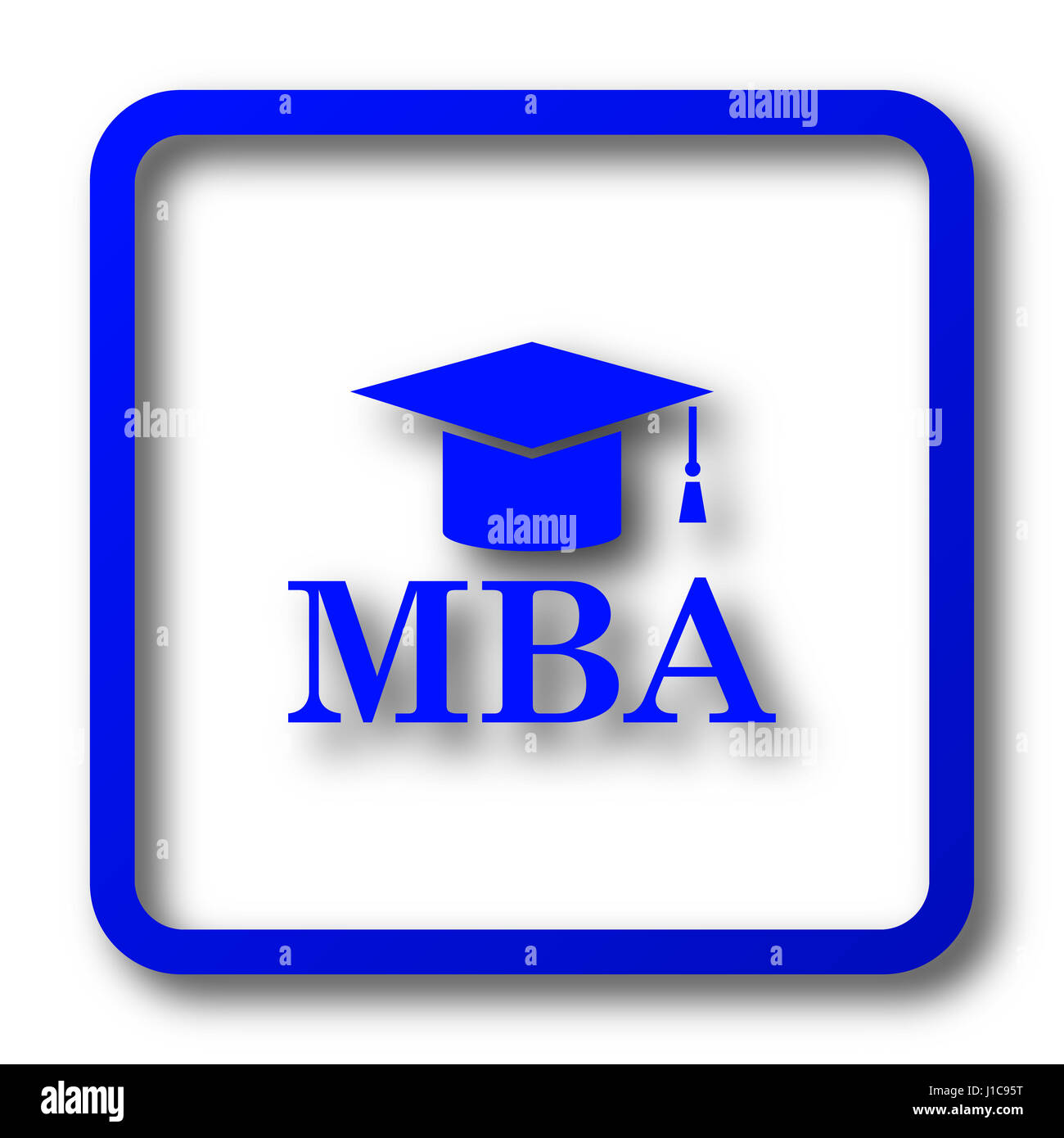 MBA icon. MBA website button on white background Stock Photo - Alamy
