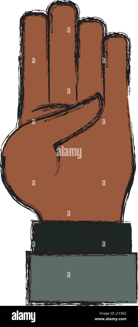 Hand number symbol Stock Vector Image & Art - Alamy