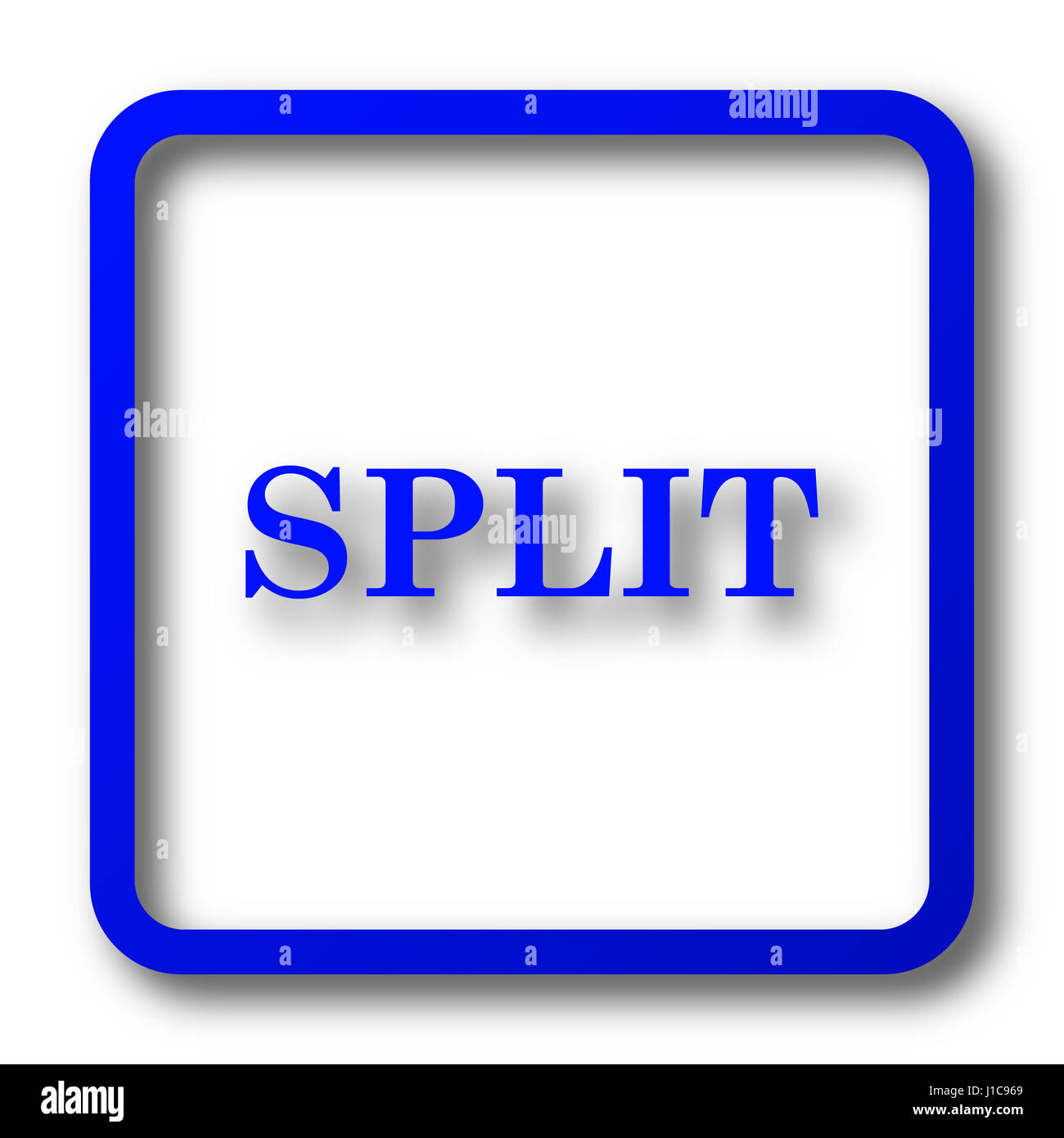 Split icon. Split website button on white background Stock Photo - Alamy