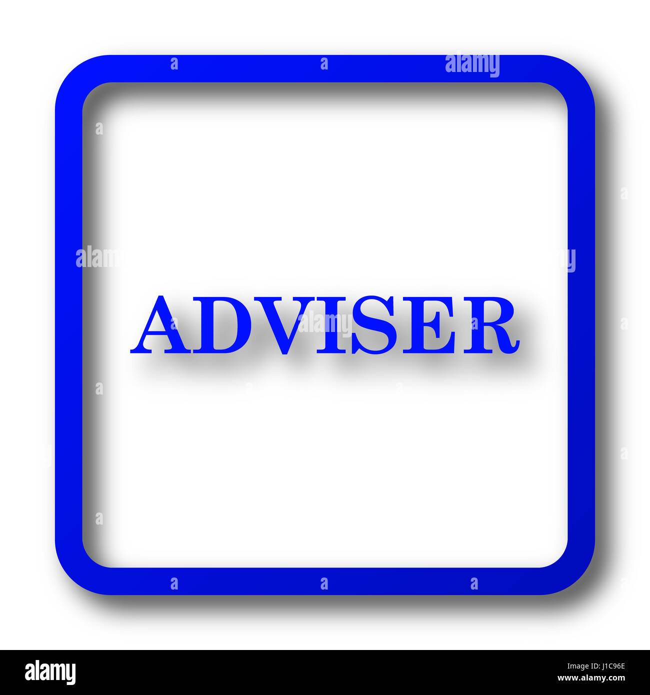 Adviser icon. Adviser website button on white background Stock Photo ...