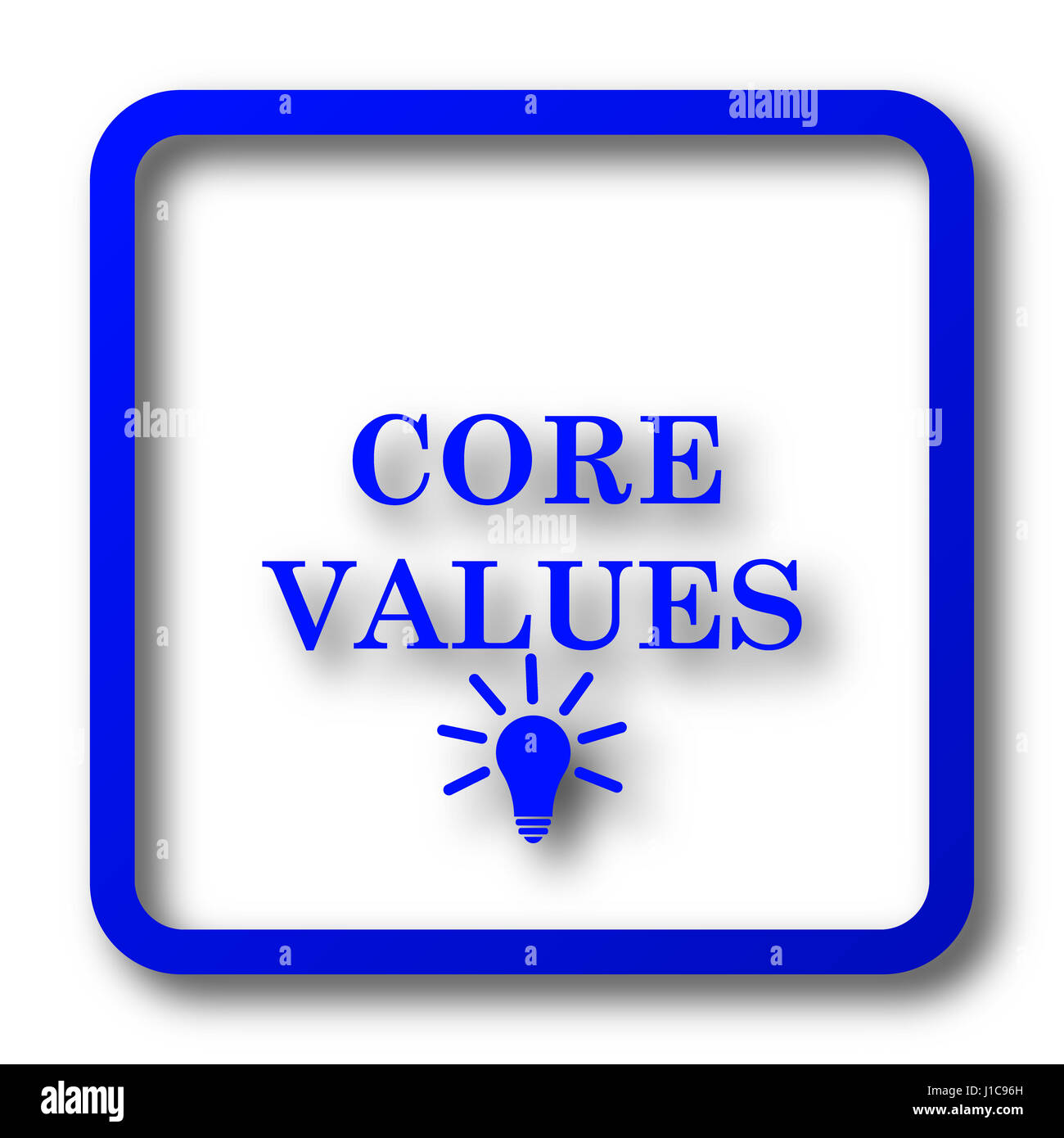 Core values icon. Core values website button on white background Stock ...