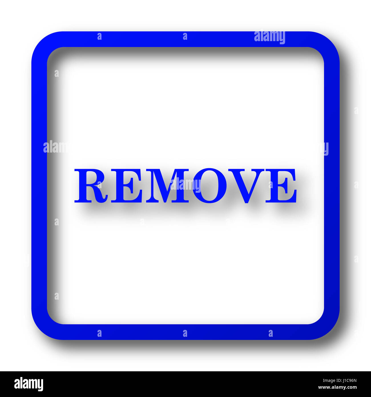 Remove icon. Remove website button on white background Stock Photo - Alamy