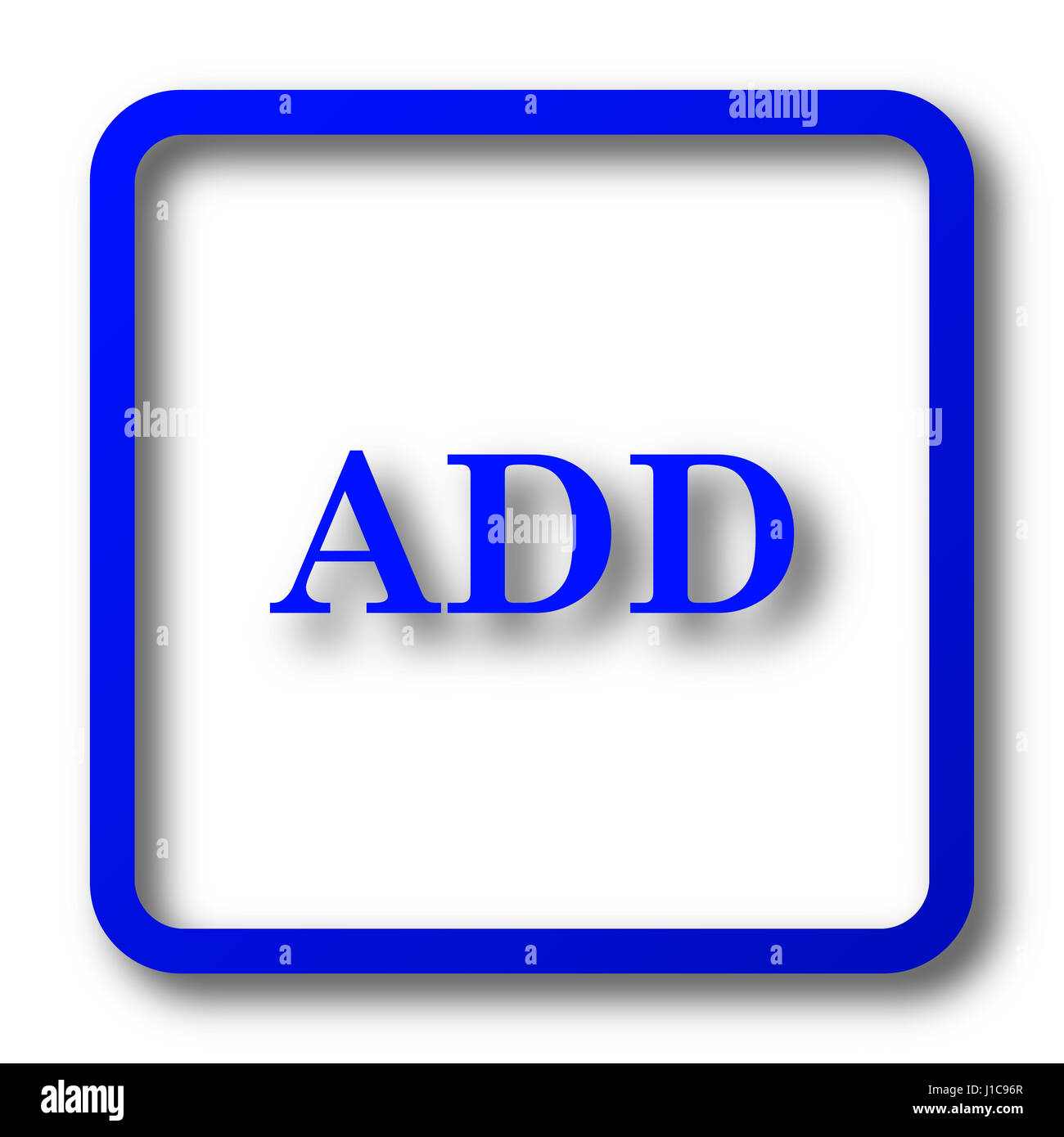 Add icon. Add website button on white background Stock Photo - Alamy