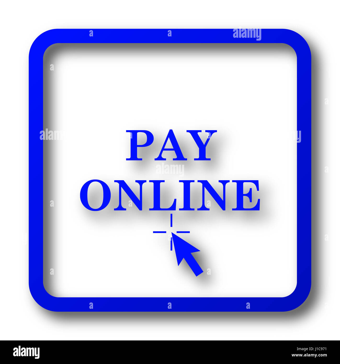 Pay online icon. Pay online website button on white background Stock ...