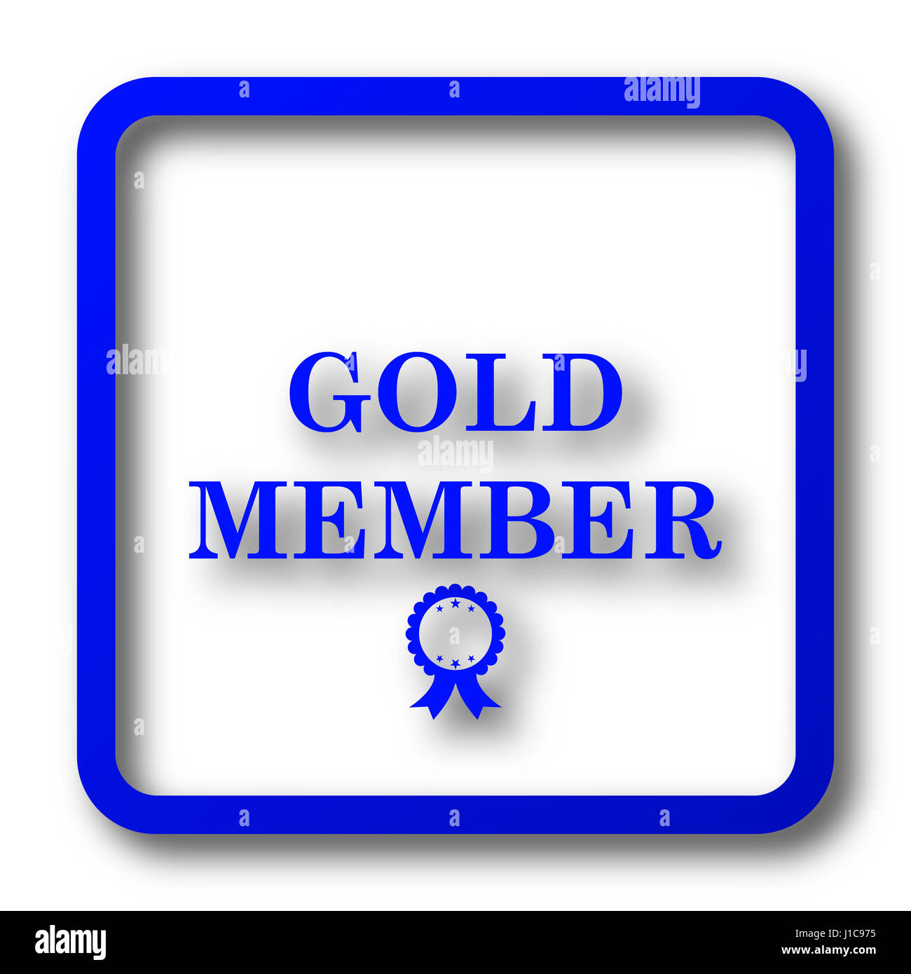 Gold member icon. Gold member website button on white background Stock ...