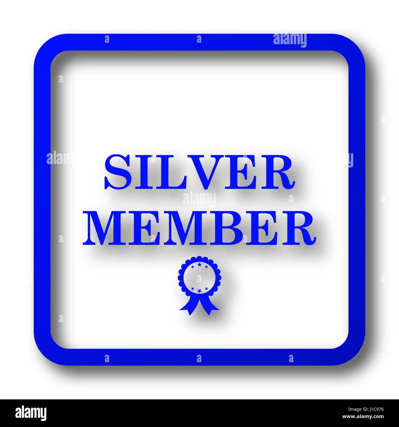 Silver member icon. Silver member website button on white background ...