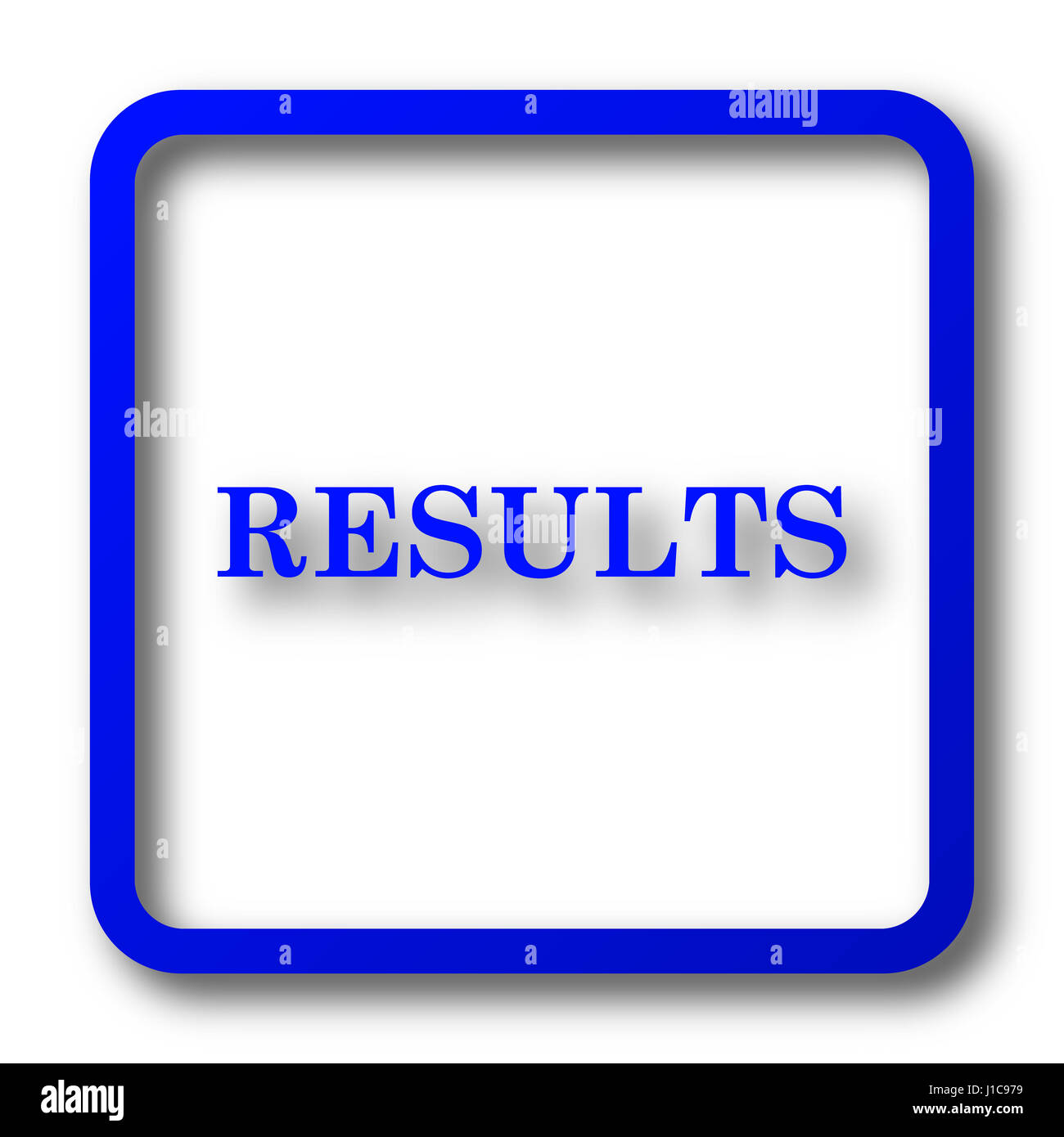 Results icon. Results website button on white background Stock Photo ...