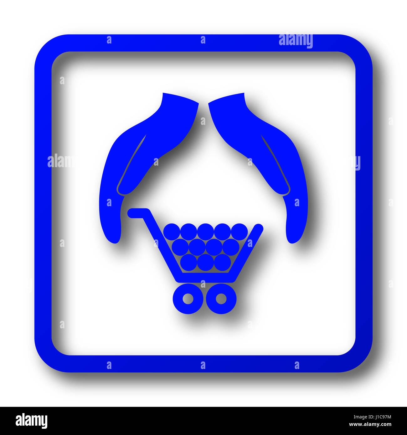 Consumer protection, protecting hands icon. Consumer protection ...