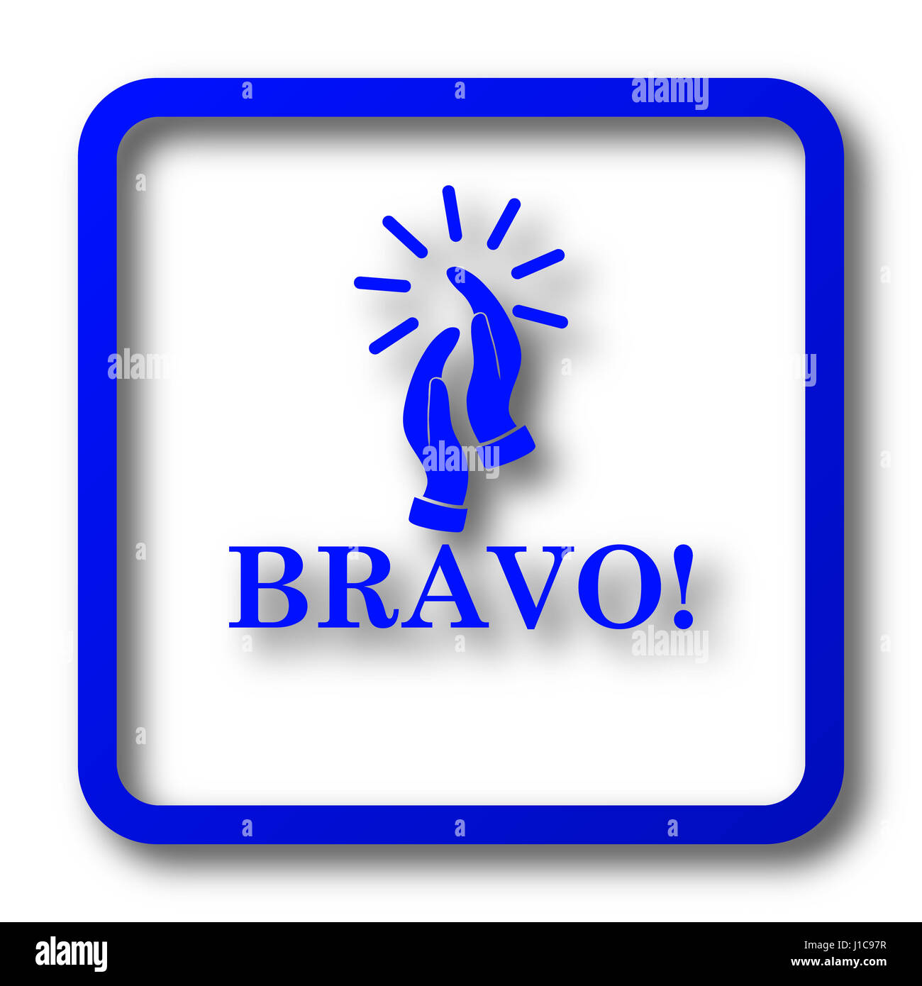 Bravo icon. Bravo website button on white background Stock Photo - Alamy