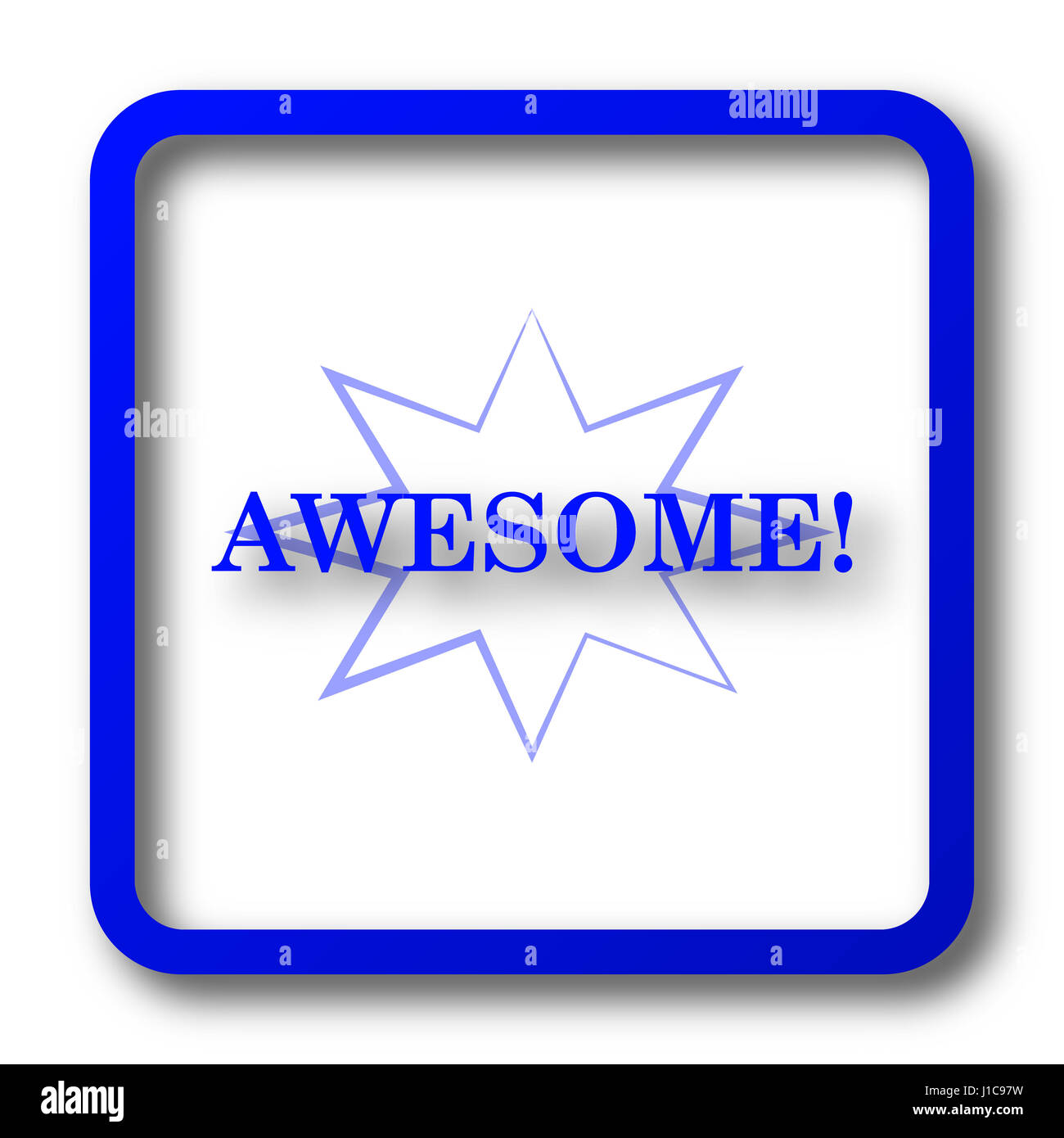 Awesome icon. Awesome website button on white background Stock Photo ...