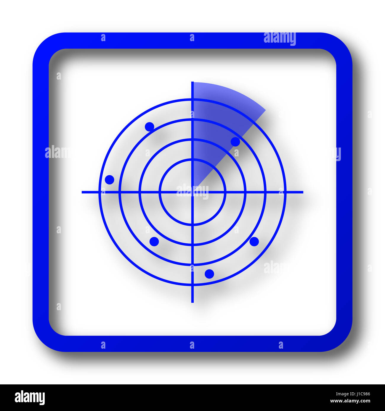 Radar icon. Radar website button on white background Stock Photo - Alamy