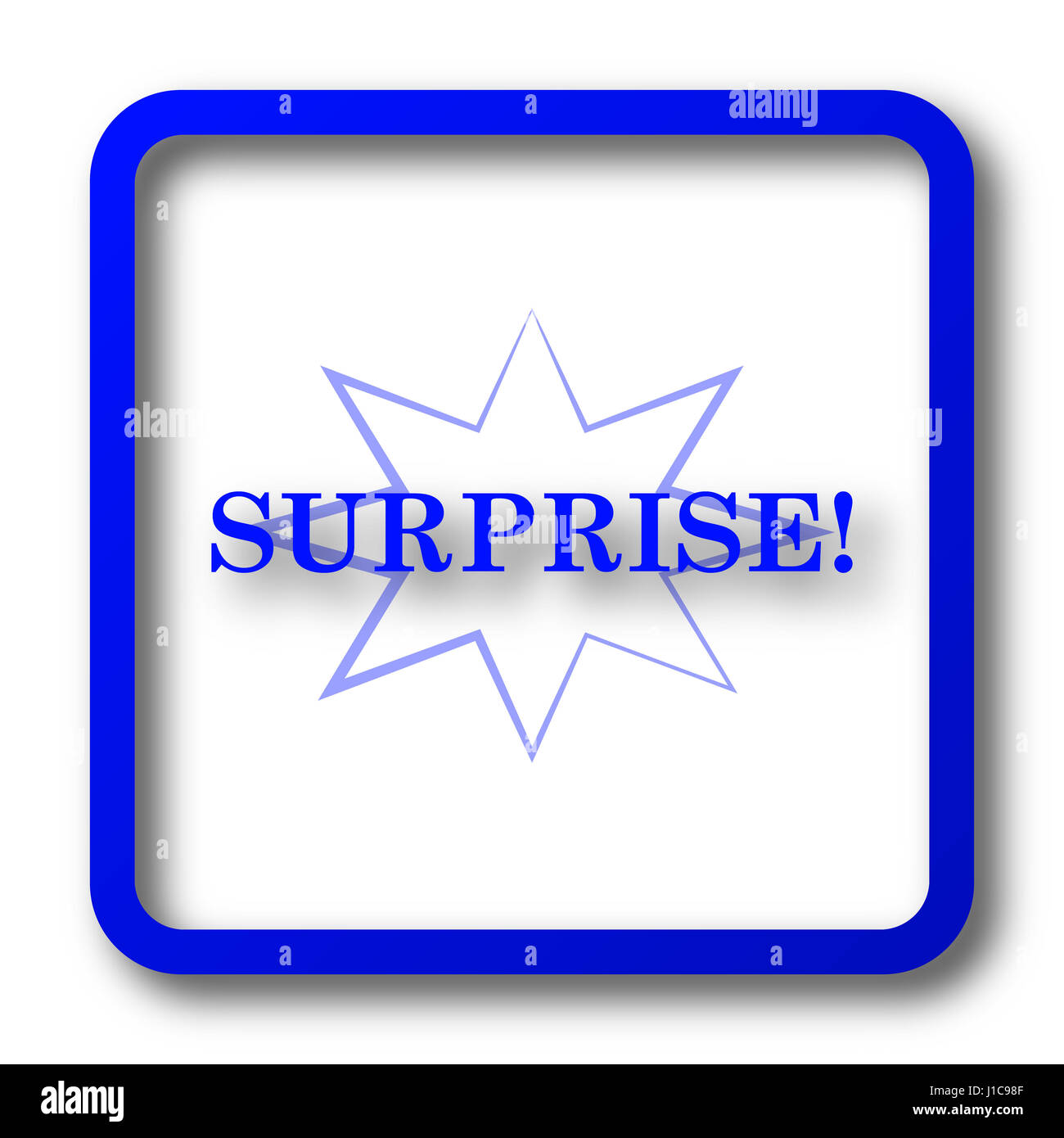 Surprise icon. Surprise website button on white background Stock Photo ...
