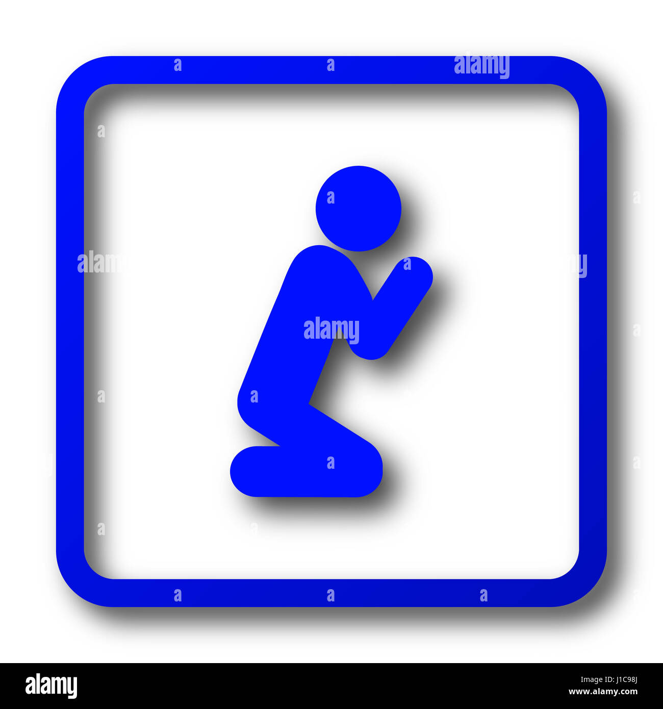 Prayer icon. Prayer website button on white background Stock Photo - Alamy