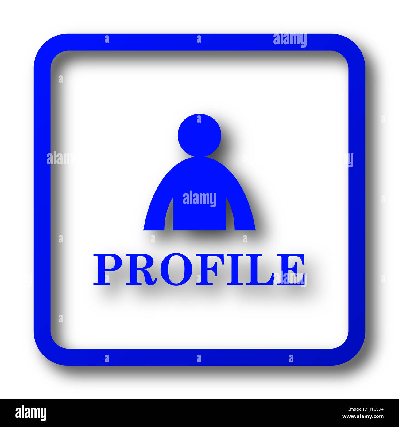 Profile icon. Profile website button on white background Stock Photo ...