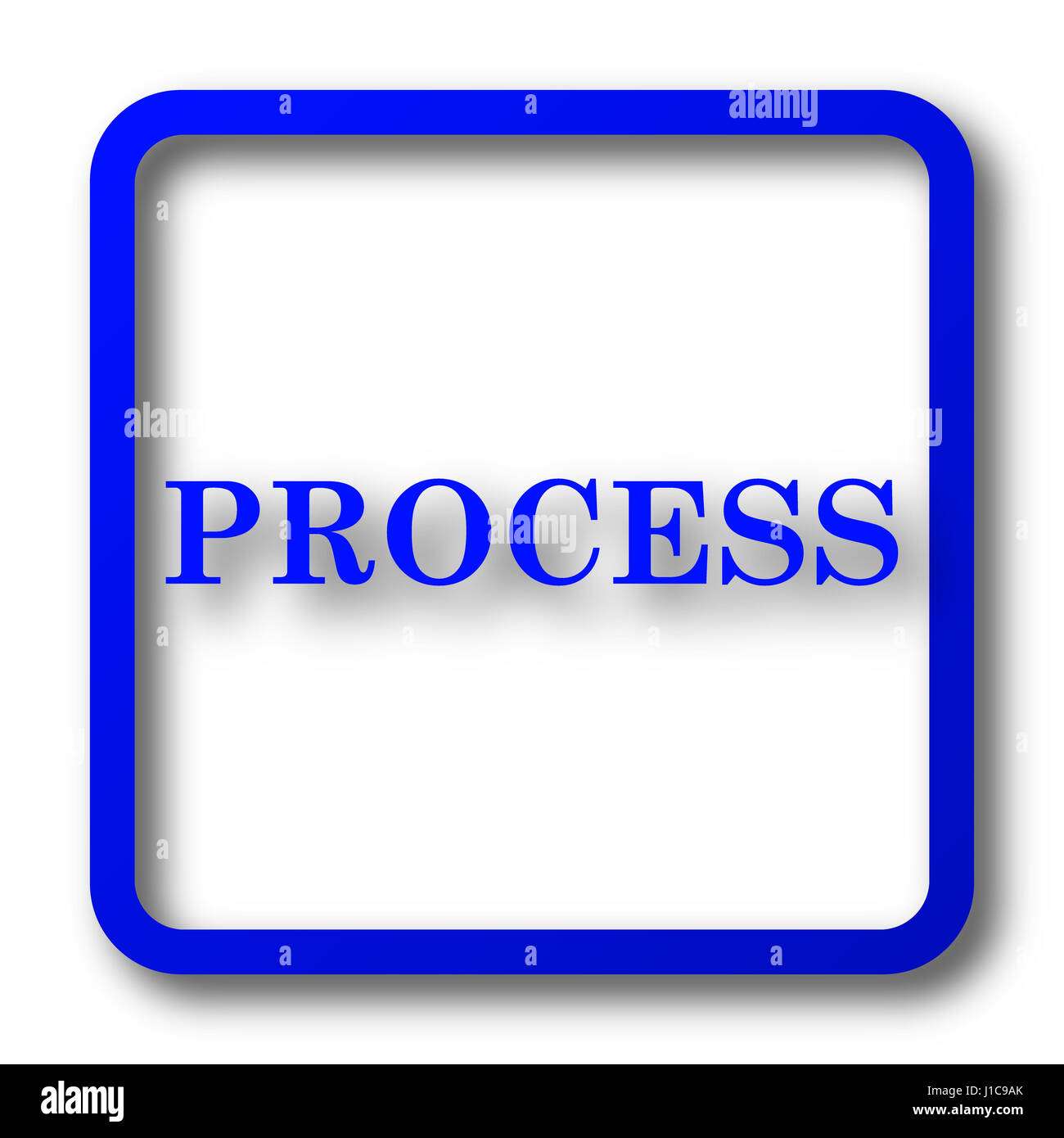 Process icon. Process website button on white background Stock Photo ...