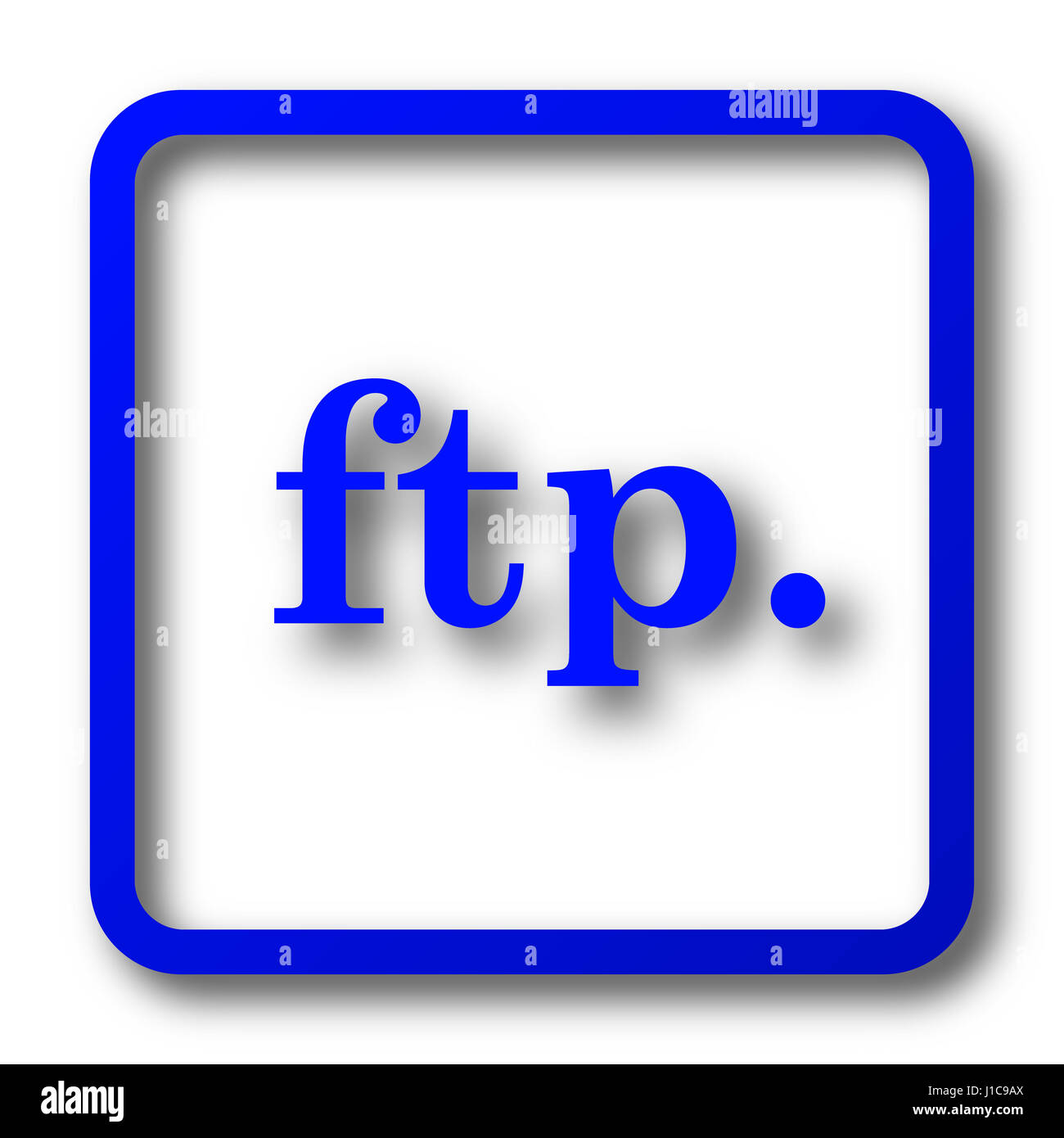 ftp. icon. ftp. website button on white background Stock Photo - Alamy
