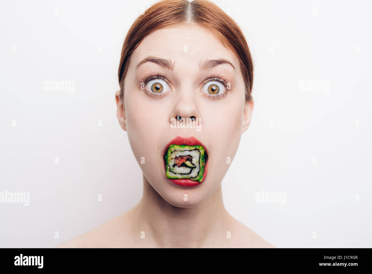 Woman mouthful hi-res stock photography and images - Alamy