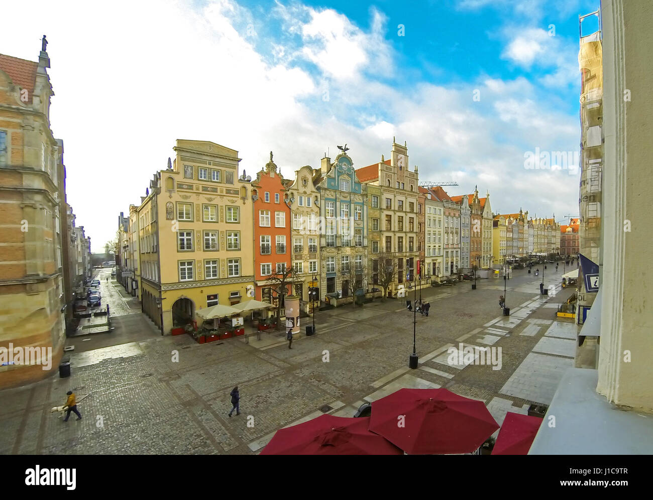 Long Market street (Polish: Dlugi Targ) in Gdansk, Poland. Famous ...
