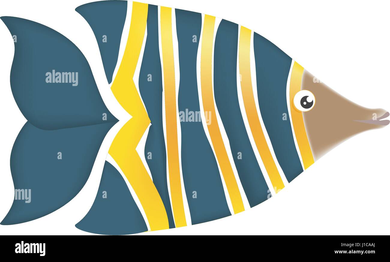 Yellow striped fish Stock Vector Images - Alamy