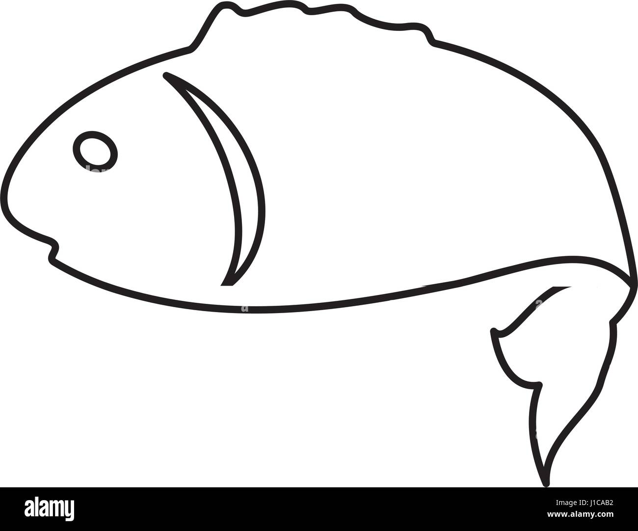 Fish sea animal symbol Stock Vector Image & Art - Alamy