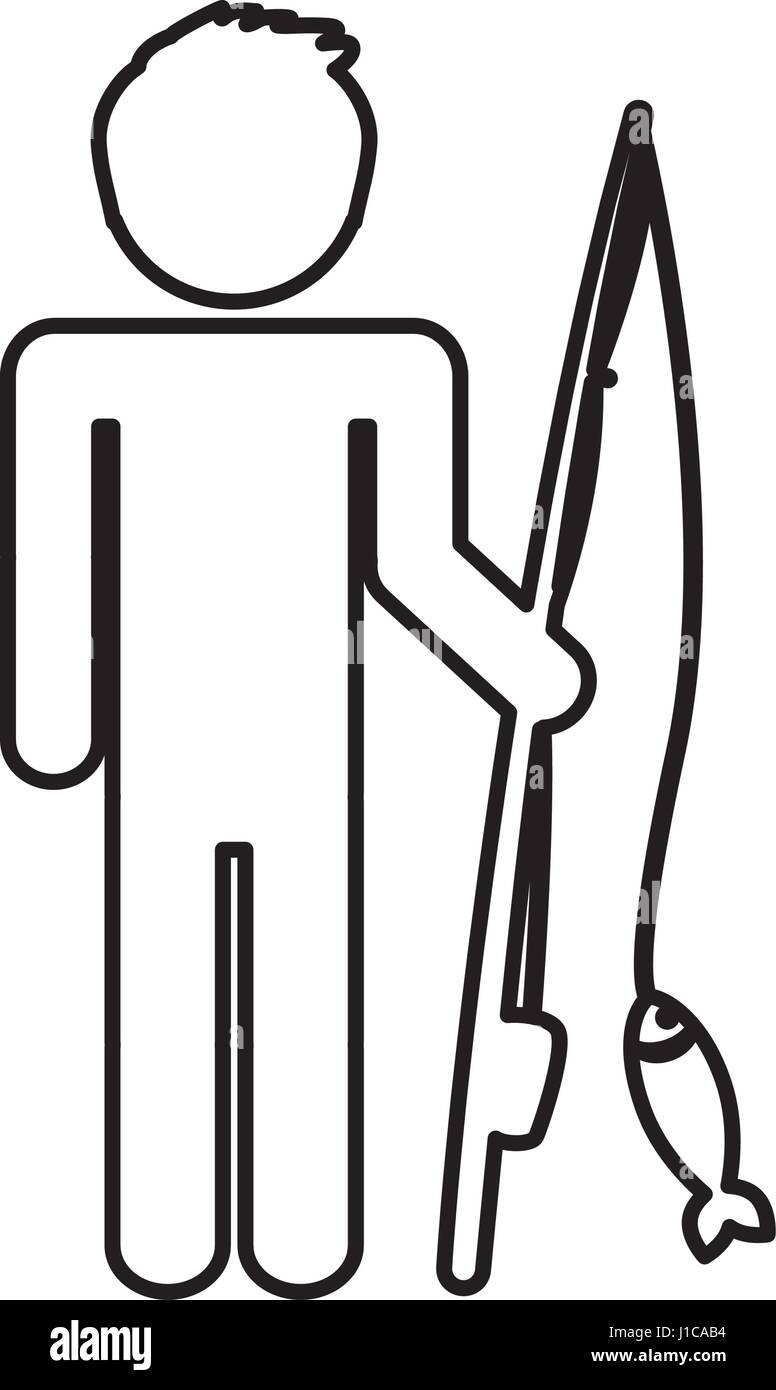 Fisherman in traditional fishing Stock Vector Images - Alamy