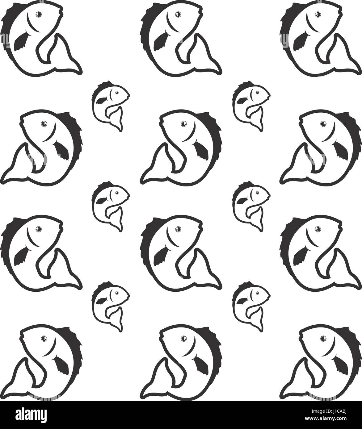 Fish sea background symbol Stock Vector Image & Art - Alamy