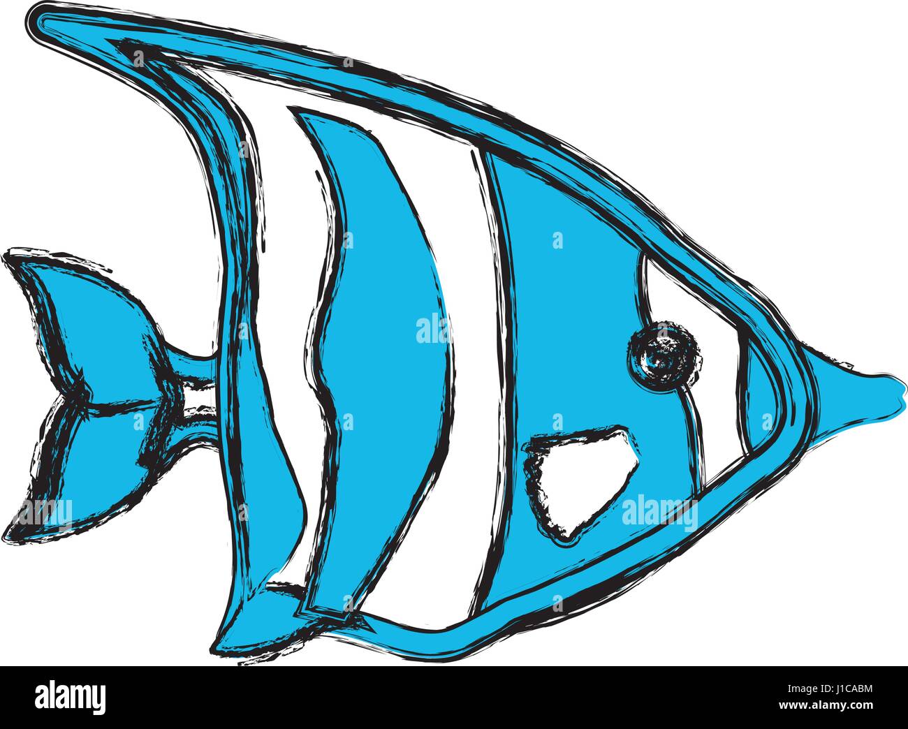 Fish sea animal symbol Stock Vector Image & Art - Alamy