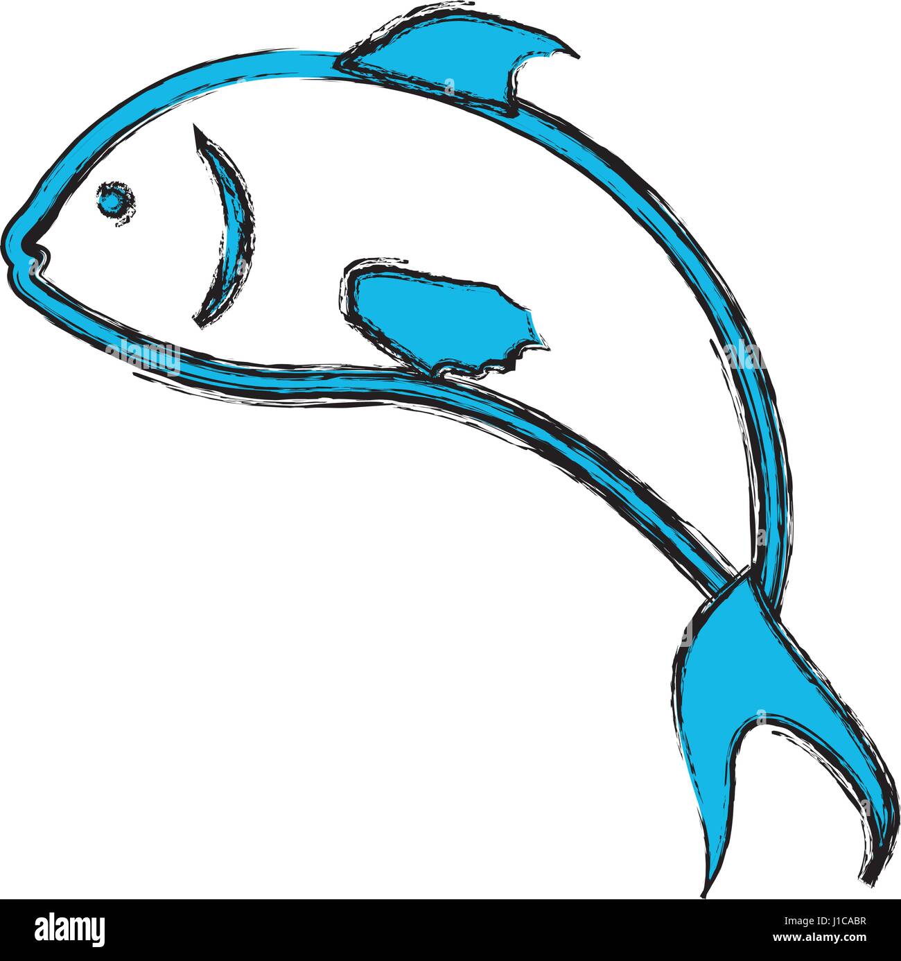 Fish sea animal symbol Stock Vector Image & Art - Alamy