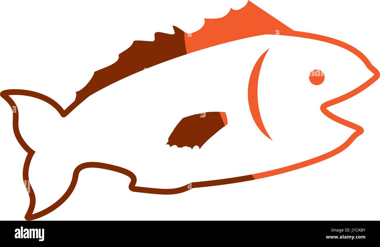 Fish sea animal symbol Stock Vector Image & Art - Alamy