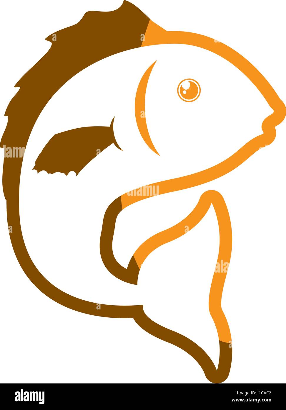 Fish sea yellow symbol Stock Vector Image & Art - Alamy