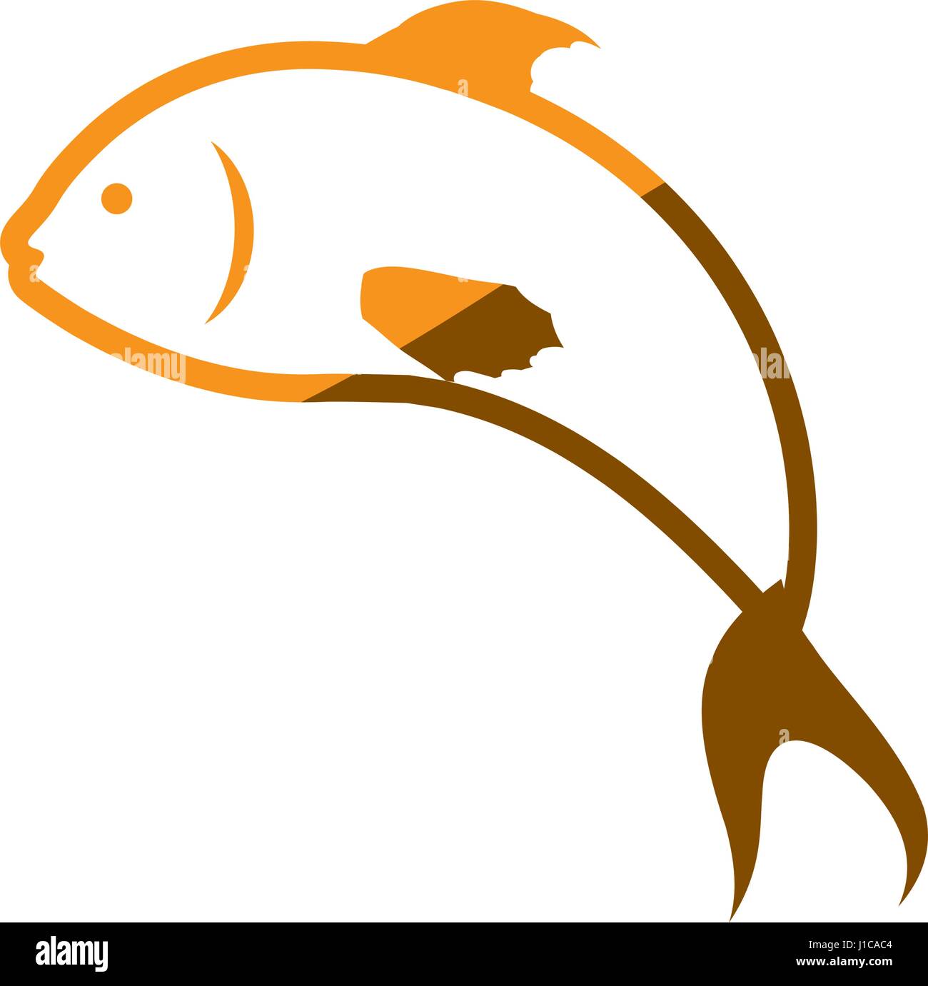 Fish sea yellow symbol Stock Vector Image & Art - Alamy