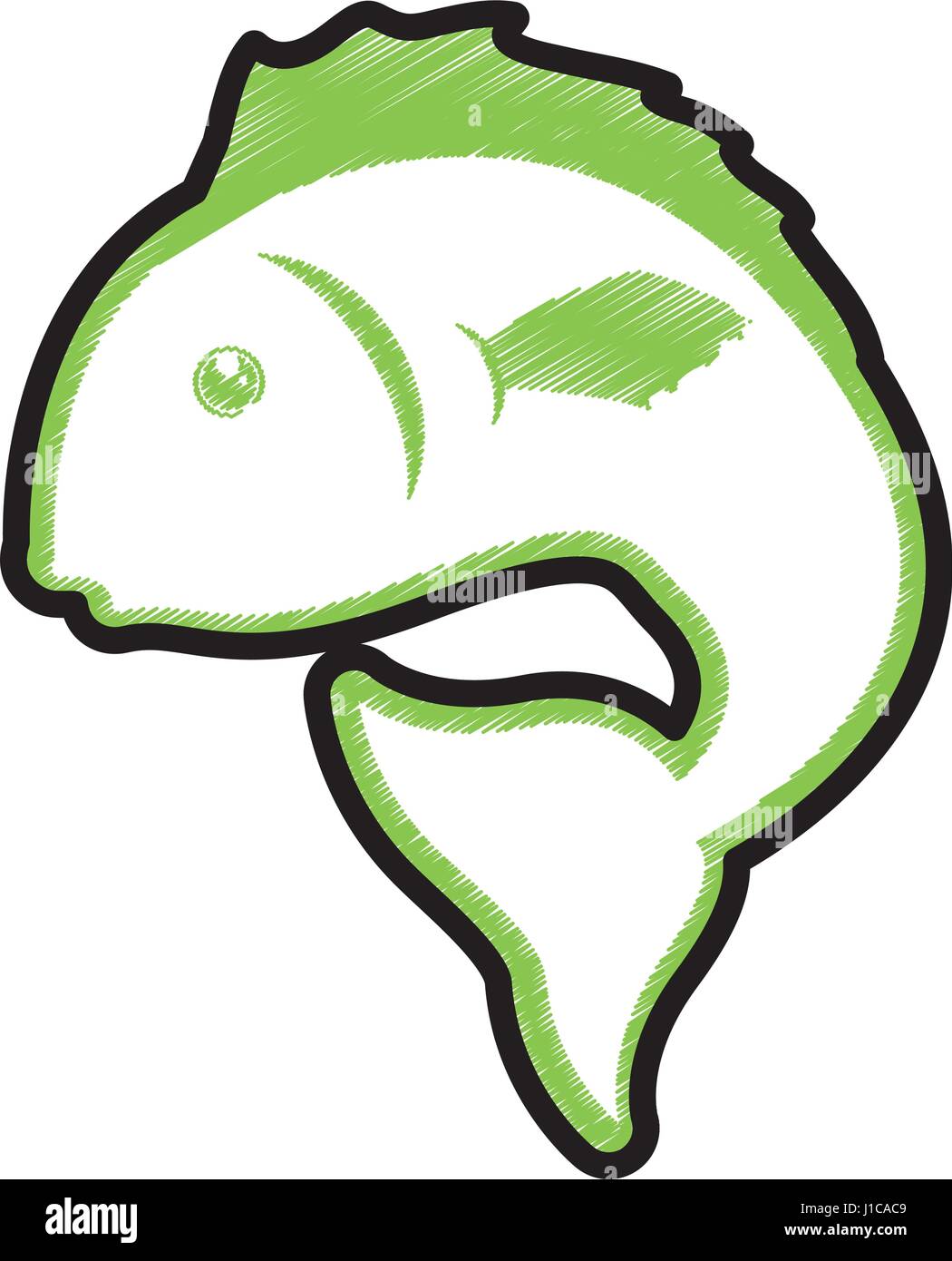 Fish sea animal symbol Stock Vector Image & Art - Alamy