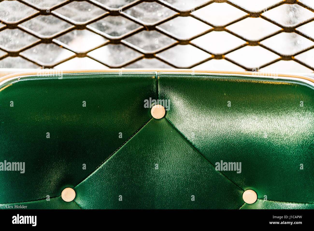 green vinyl seat Stock Photo - Alamy