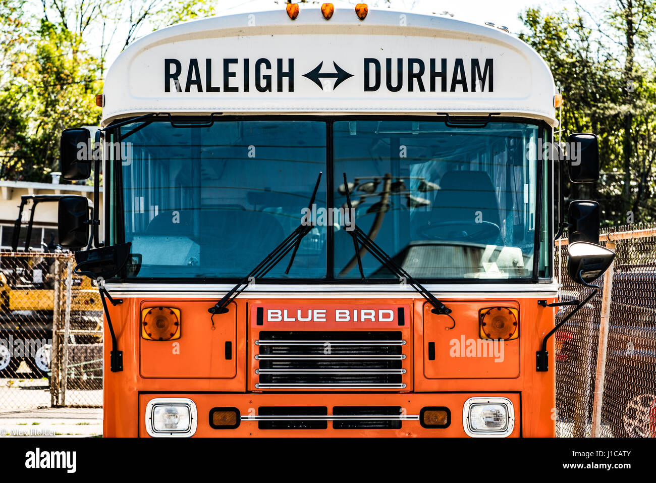 Blue bird bus hi-res stock photography and images - Alamy