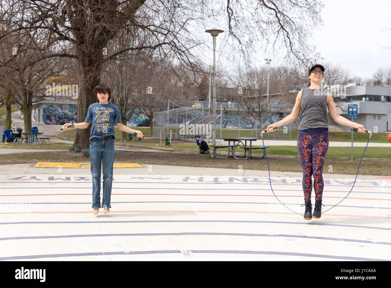 Boy skipping rope hi-res stock photography and images - Alamy