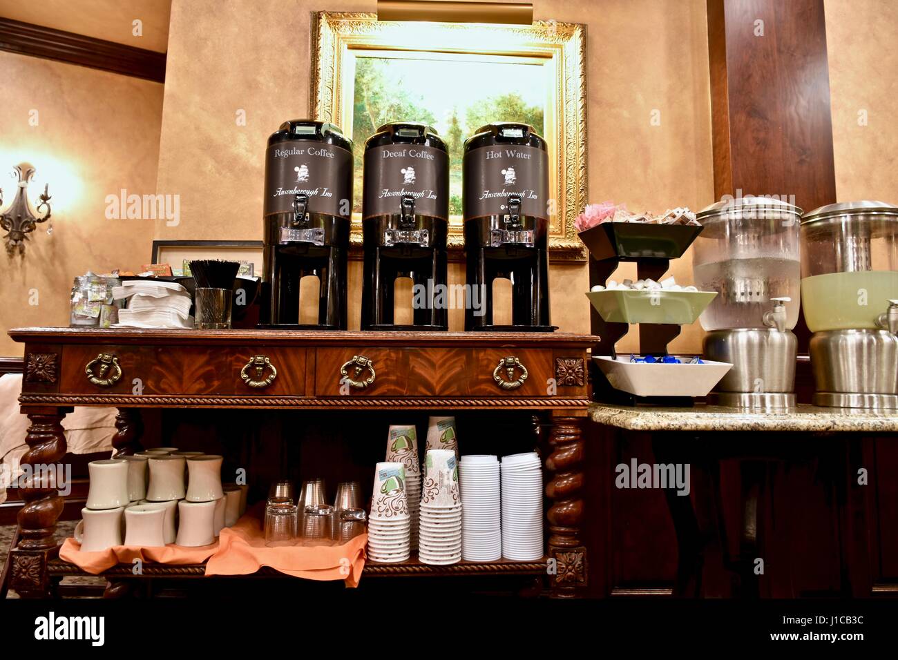 Complimentary breakfast hi-res stock photography and images - Alamy