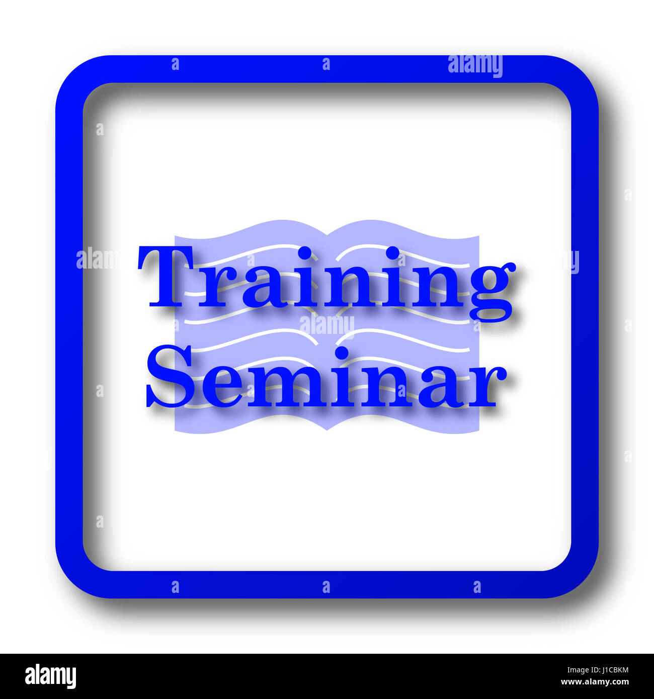 Training seminar icon. Training seminar website button on white ...