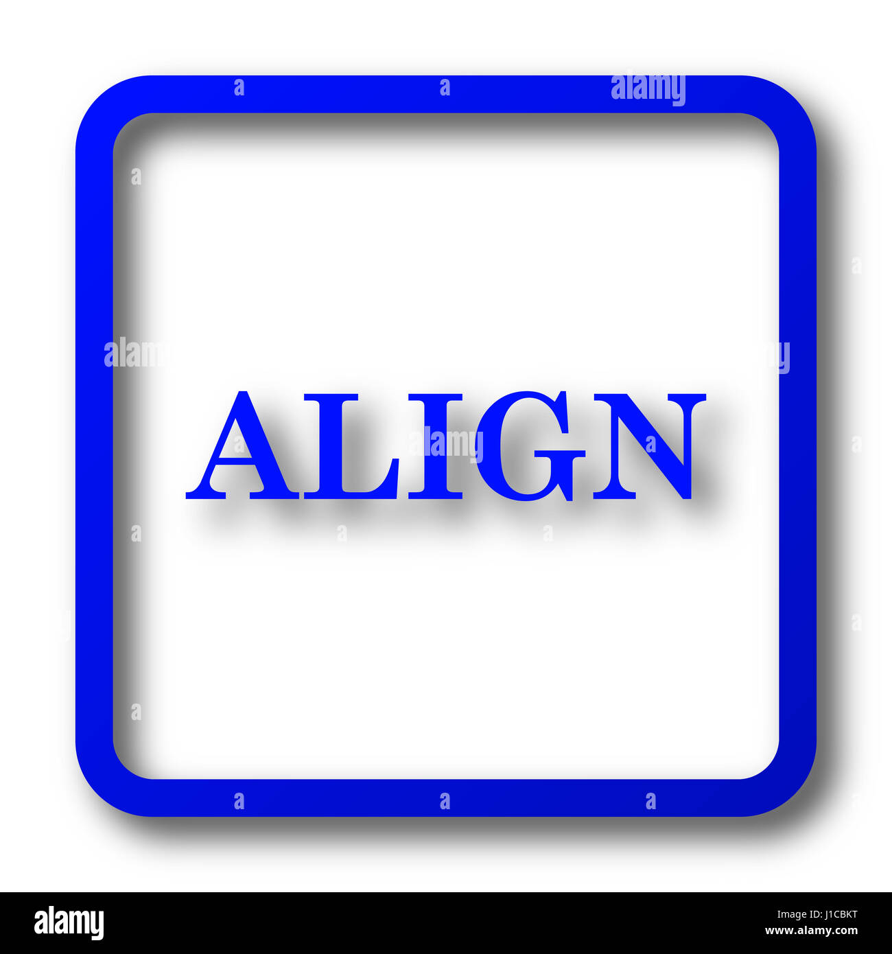 Align icon. Align website button on white background Stock Photo - Alamy