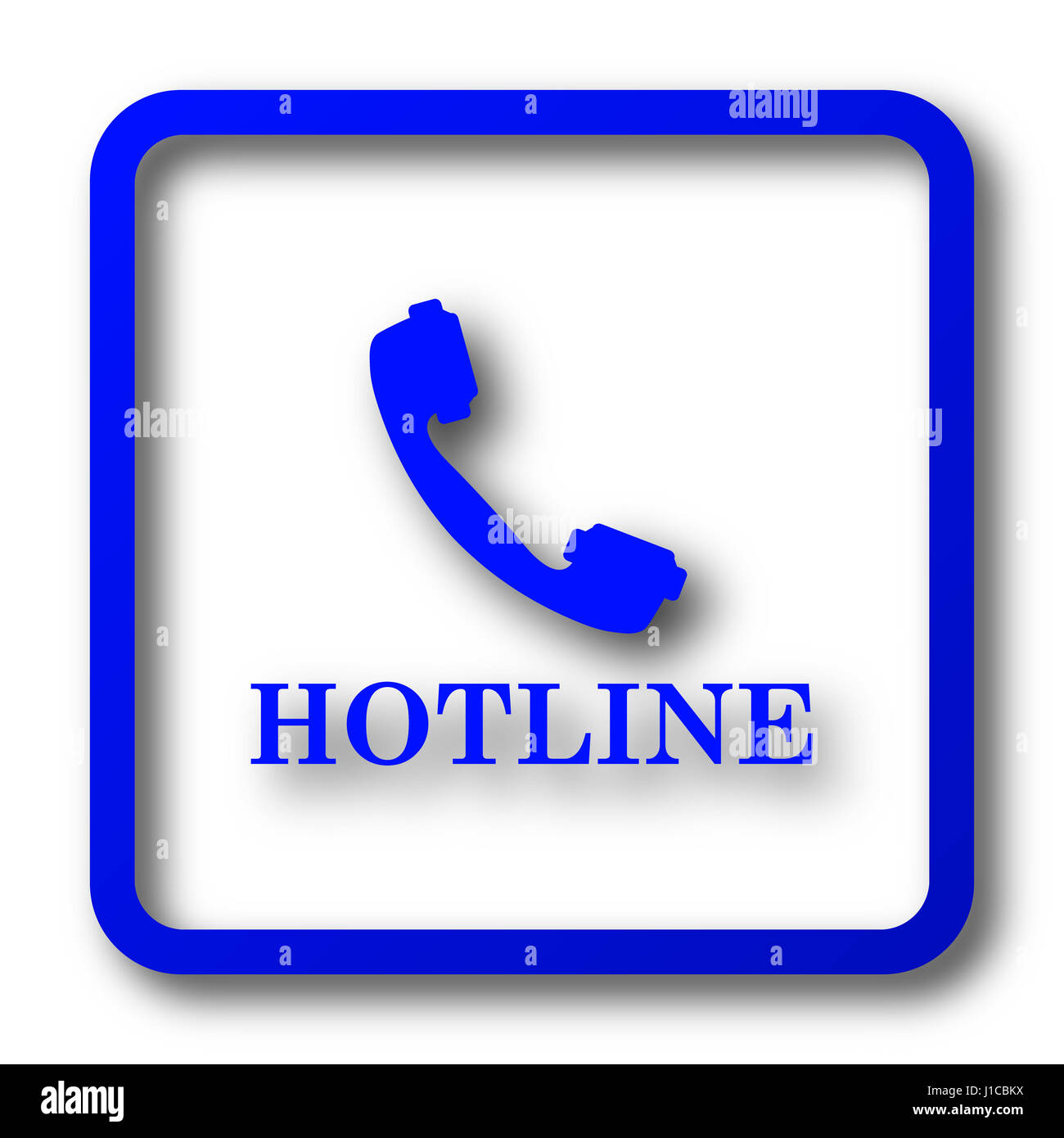 Hotline icon. Hotline website button on white background Stock Photo ...