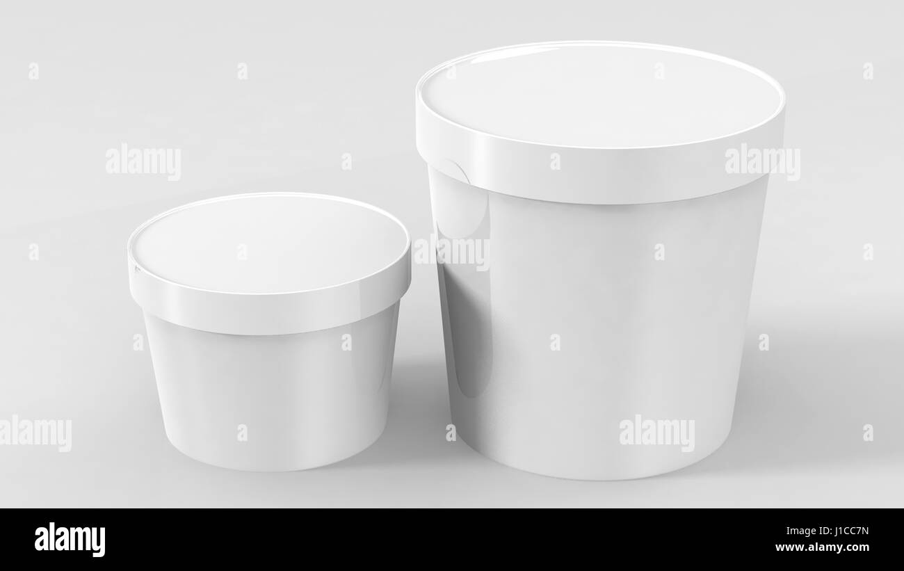 White Food Plastic Tub Container For Dessert, Yogurt, Ice Cream, Sour ...