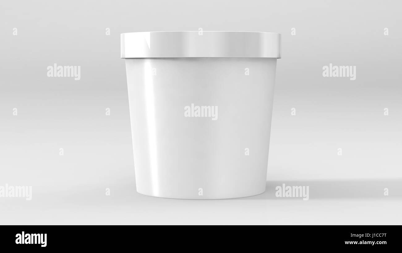 White Food Plastic Tub Container For Dessert, Yogurt, Ice Cream, Sour ...