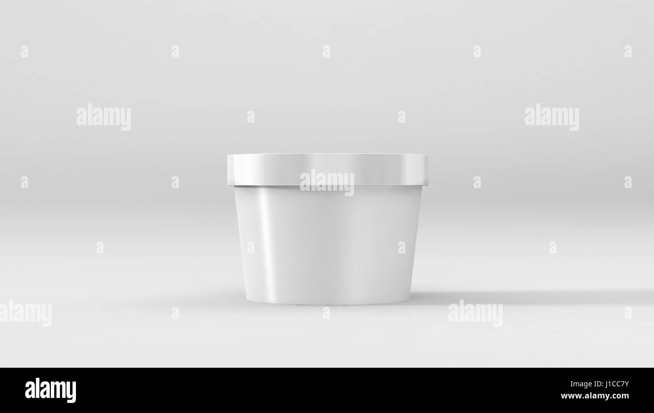 White Food Plastic Tub Container For Dessert, Yogurt, Ice Cream, Sour ...