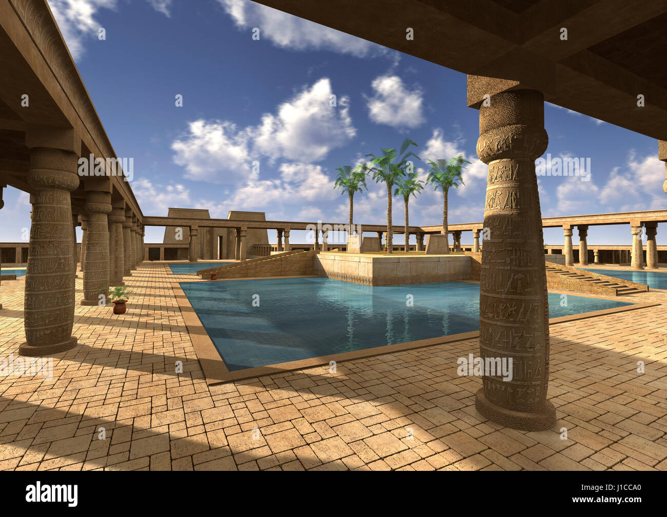 3d rendering ancient egyptian palace hi-res stock photography and ...